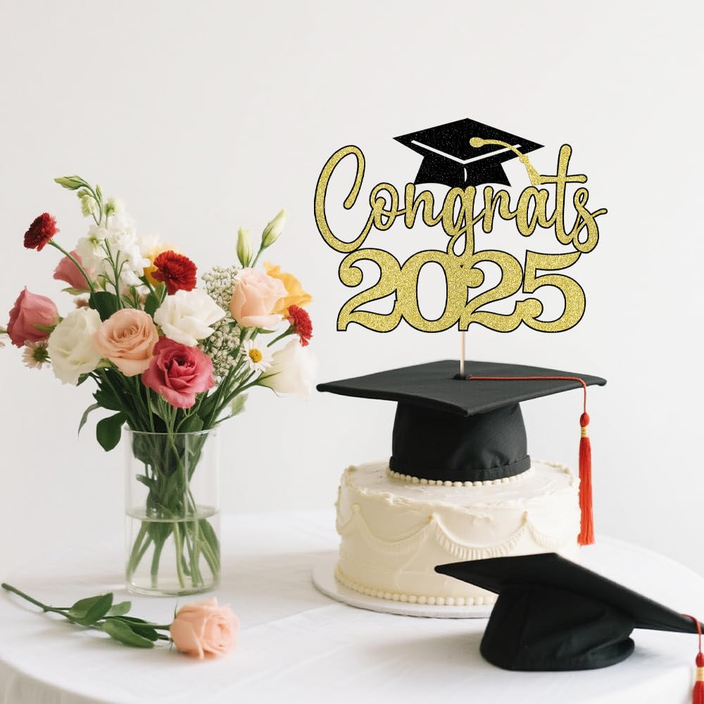 Keoysek Congrats 2025 Cake Topper, Congrats Grad 2025 Graduation Cake ...