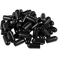 uxcell 100pcs Rubber End Caps 6mm(1/4-inch) ID Vinyl Round Tube Bolt ...