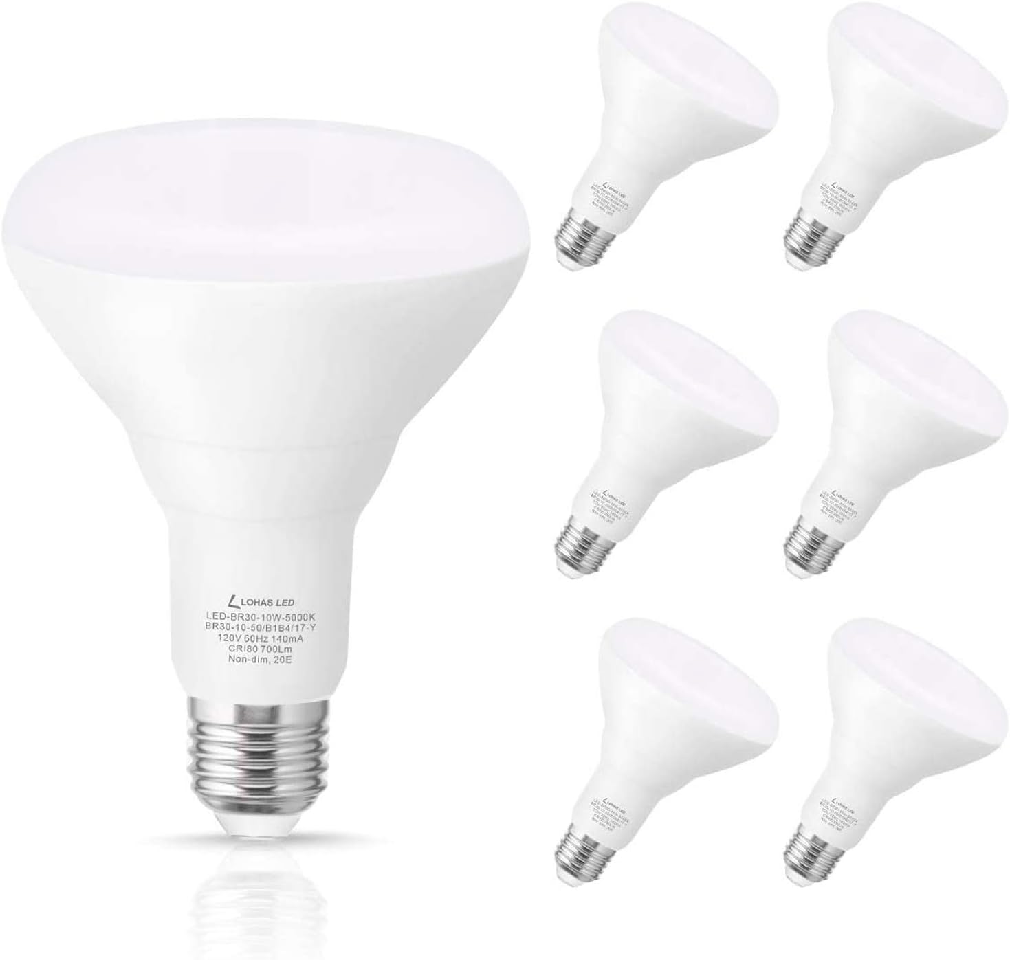 Amazon.com: LOHAS BR30 LED Light Bulb, 65W Equivalent Flood Light, 10W ...
