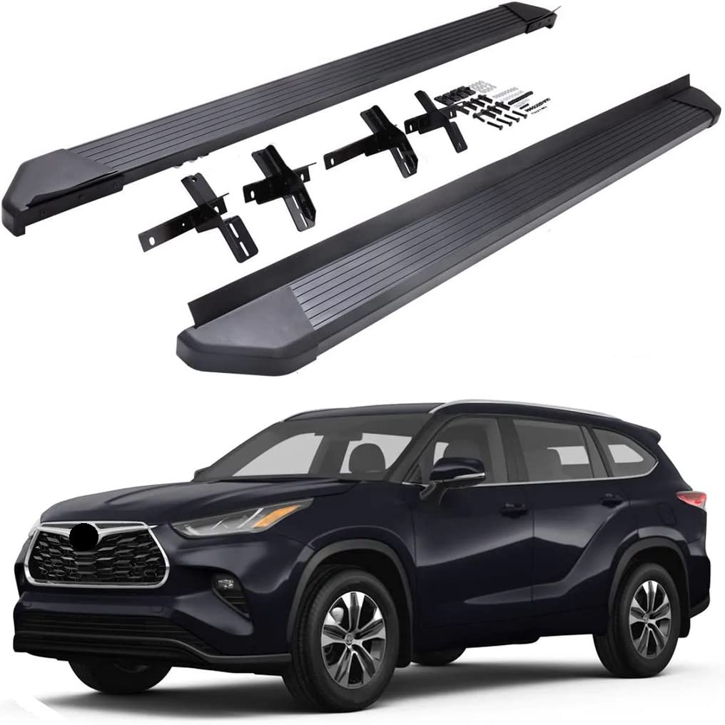 SAREMAS Black Foot Step Bars for 2020-2025 Toyota Highlander XU70 ...
