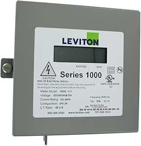 Leviton 1N240-11 Series 1000, Dual Element Meter, 120/208/240V, 2PH, 3W ...