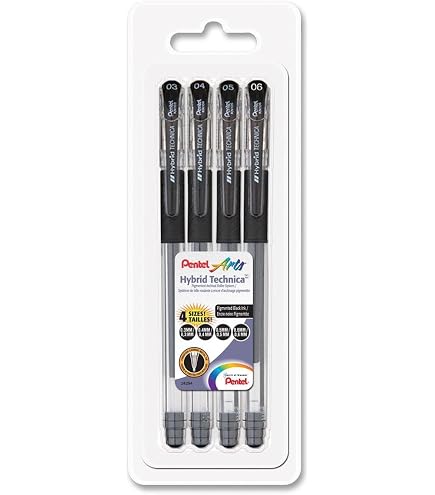 Pentel Hybrid Technica Pen 0.8mm Black (kn108-a Black Pentel Hybrid ...