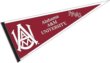 Amazon.com : College Flags & Banners Co. Alabama A&M Pennant Full Size ...