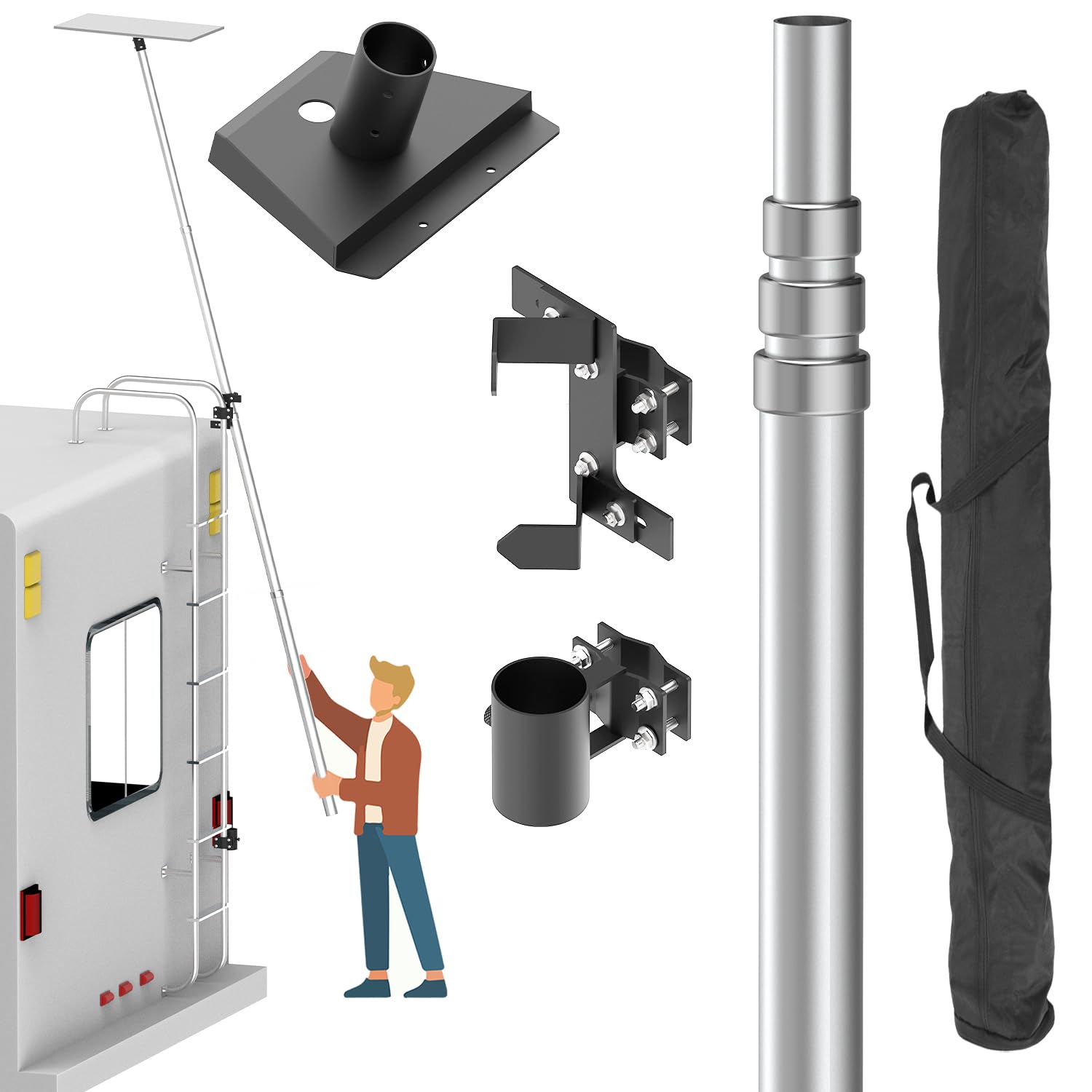 Starlink Gen 3 Rv Ladder Mounting Kit, Starlink Gen 3 Pole Mount for rv ...