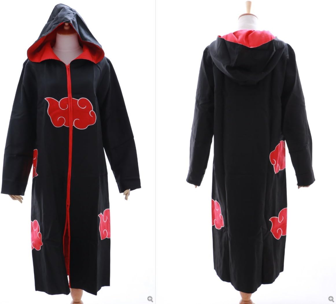 N-02 Akatsuki Naruto Sasuke Team Taka Cloak Cape Hooded Coat Cosplay ...