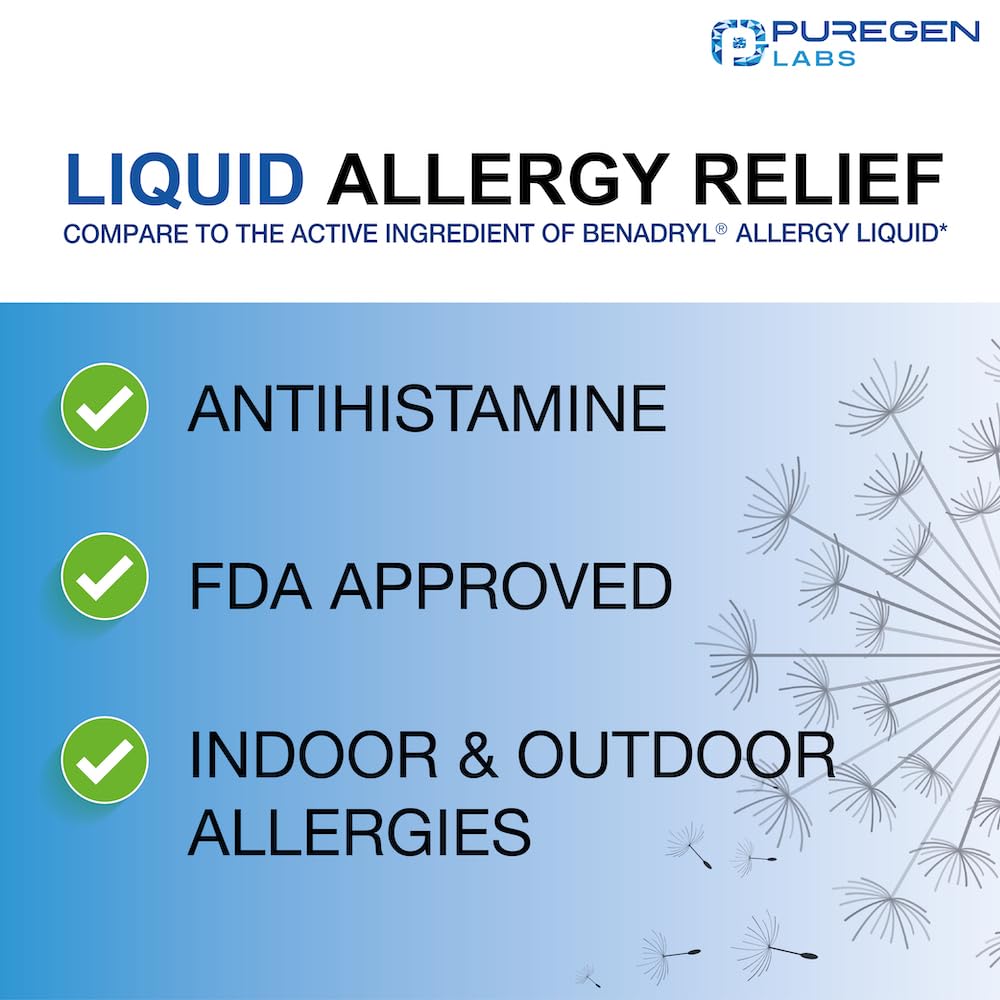 Mua Puregen Labs Allergy Relief Oral Solution, Diphenhydramine HCl 12 ...