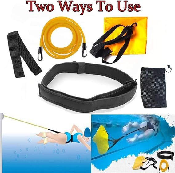 Libelyef - Cinturón de natación, 3 m, para natación estacionaria, arnés ...