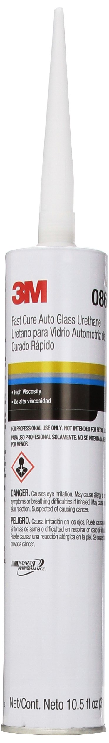 3M Fast Cure Auto Glass Urethane, 08690, 10.5 fl oz Cartridge , White ...