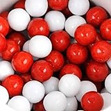Amazon.com : Red, Black & White Sixlets Mini Milk Chocolate Balls 1LB ...