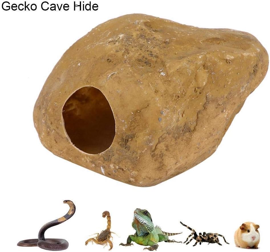 Unibell Reptile Hide Gecko Cave Lizard Egg Laying Stone Small Animals ...