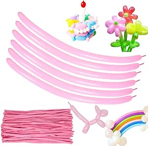 Amazon.com: 100Pcs Long Twisting Balloons, 260q Light Pink Latex ...