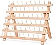 Amazon.com: HAITRAL 60-Spool Sewing Thread Rack, Wooden Embroidery ...