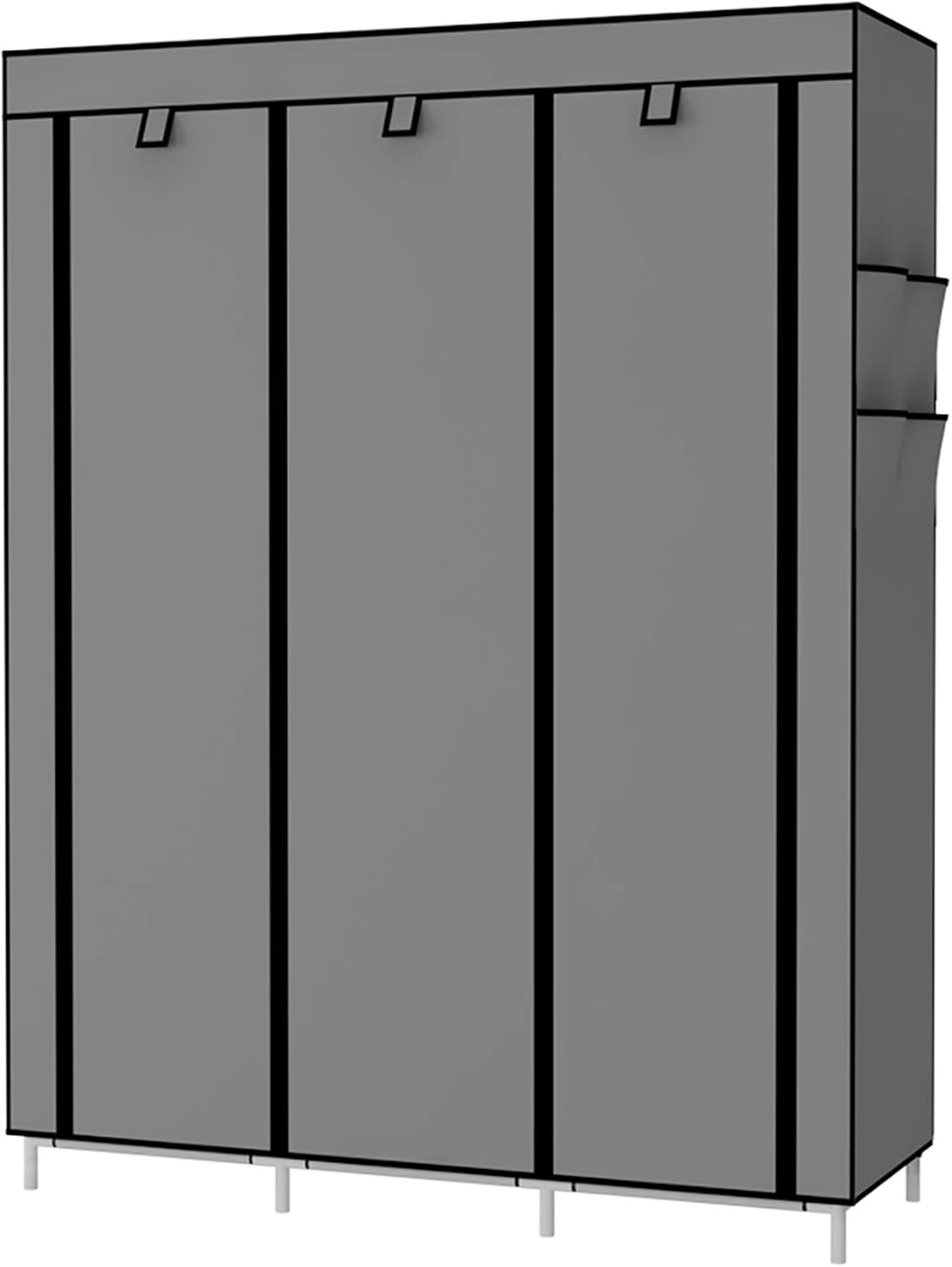 UDEAR Canvas Wardrobe Portable Wardrobe Free Standing Clothes Storage ...