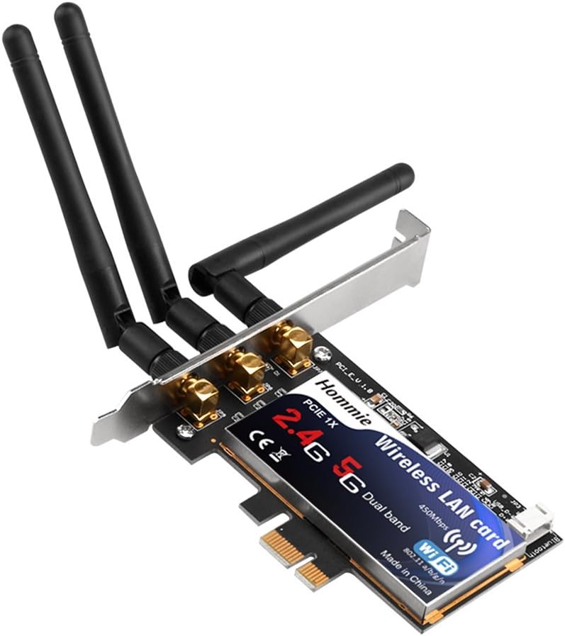 Hommie PCIe Network Card N900 Wireless Dual Band wireless Adapter with ...