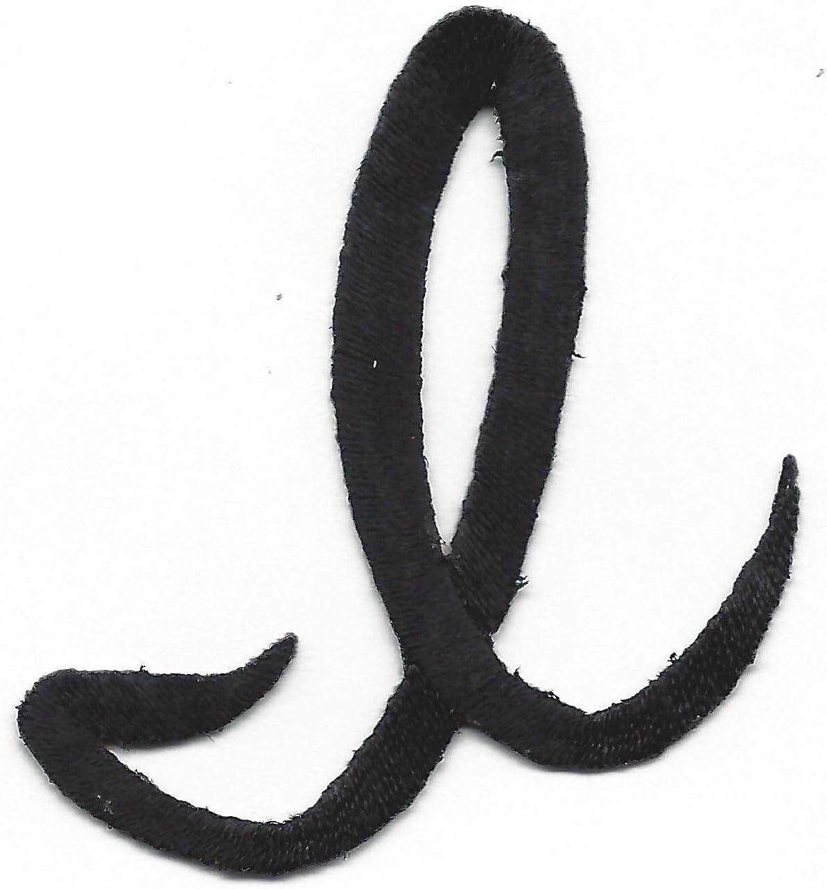 Amazon.com: SCRIPT LETTERS - Black Script Letter"I" - Iron On ...