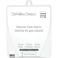 DeNova Detect Natural Gas Alarm, Only 10 Year 100% Battery-Powered Detector in USA, Alerts 11 ...