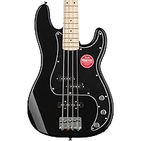 Amazon.com: Squier Affinity Series Precision Bass, Black, Maple ...