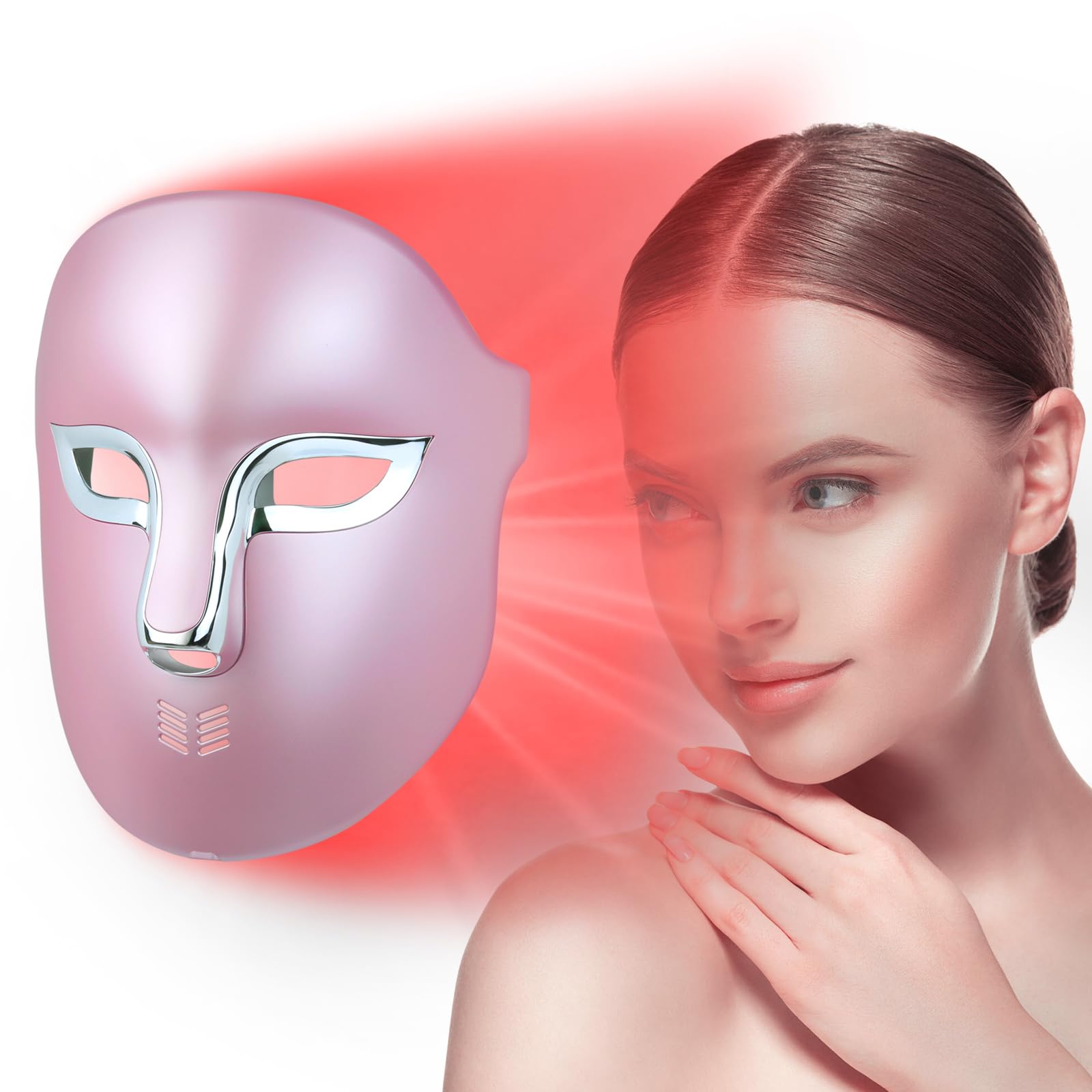 Auxoliev LED Facial Acne Treatment Device, Four-color Adjustable, Three ...