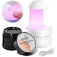 Amazon.com: Gellen Solid Nail Glue Gel Kit, 15g Gel Nail Glue and 8w ...