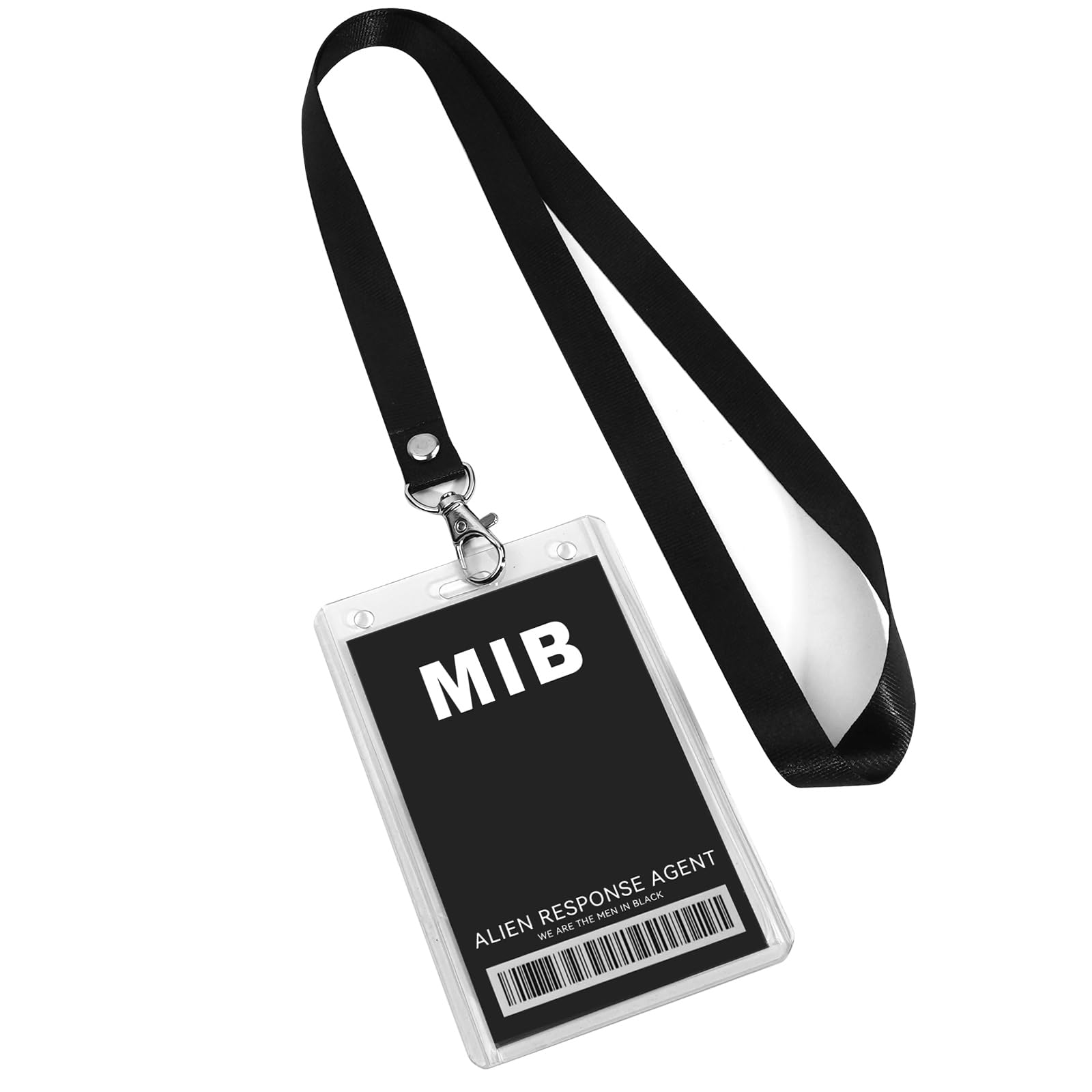 Mua Man in Black ID Badge Prop Costume, MIB Cosplay Name Tag with ...