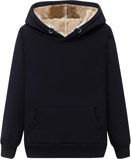 Flygo Women's Winter Warm Fleece Sherpa Lined Hoodie Pullover Hooded ...
