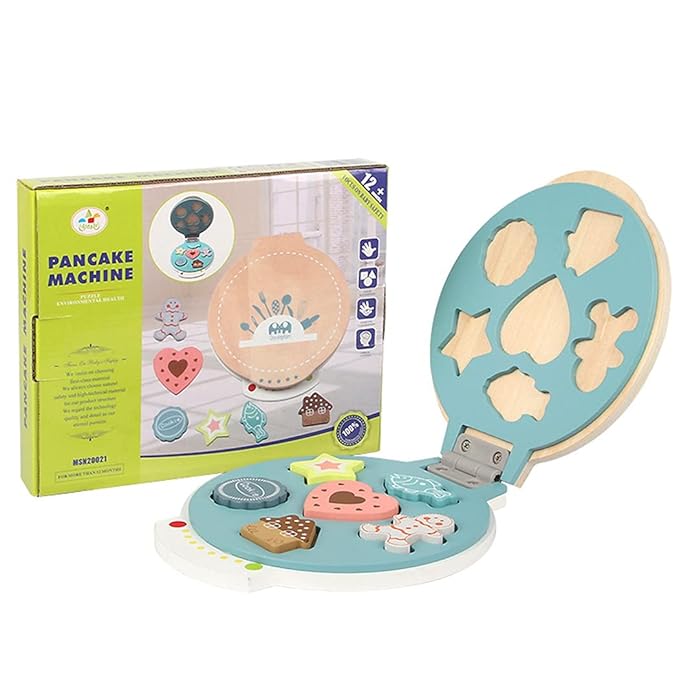 SOWUNO Pancake Toy Set Assorted Intelligent Wooden Interactive Fun ...