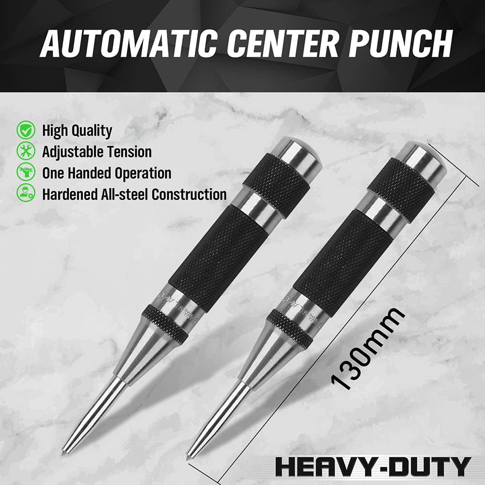 Mua SWANLAKE 2-Piece Heavy Duty Automatic Center Punch, Spring Loaded ...