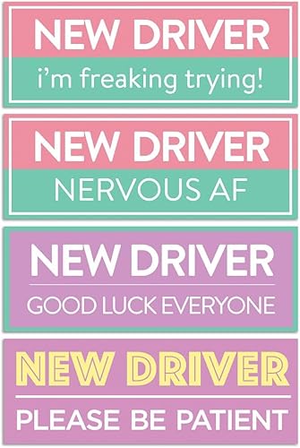 Rio Salto 4-Pack Large New Driver Car Sticker Please Be Patient ...