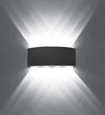 Smithink Modern Waterproof Wall Sconce, 8W Up Down Outdoor Exterior ...
