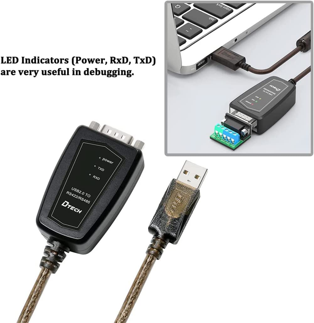 Mua DTECH 1.5m USB to RS422 RS485 Serial Port Converter Adapter Cable with Built-in CP2102 ...