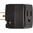 Amazon.com: Leviton 15 Amp, 125V, Triple Cube Grounding Adapter, 692-E ...