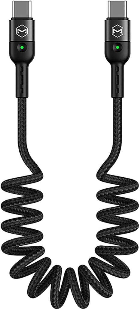 Coiled USB Type C Cable,AICse USB C to USB C Cable: Amazon.co.uk ...