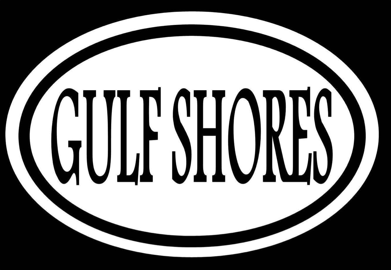 Amazon.com: Gulf Shores 6" Sticker Decal Oval Alabama Beach Sand ...