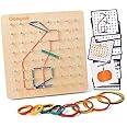 Amazon.com: Coogam Wooden Geoboard Mathematical Manipulative Material Array Block Geo Board ...