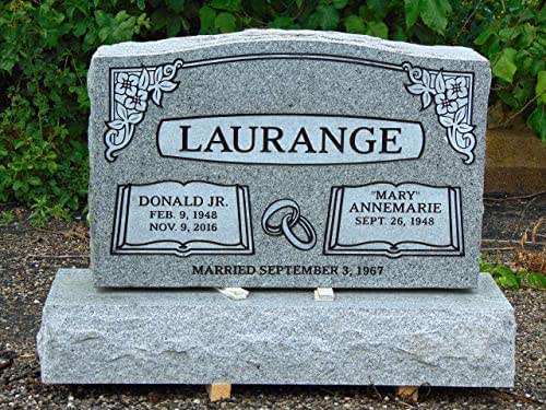 Amazon.com: Cemetery headstone 100% monument grade granite. Includes ...