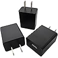 Amazon.com: SinitoAula 5V1A USB Charger Block for Wall Outlet (UL Certified, Black, 3pcs), 5W ...