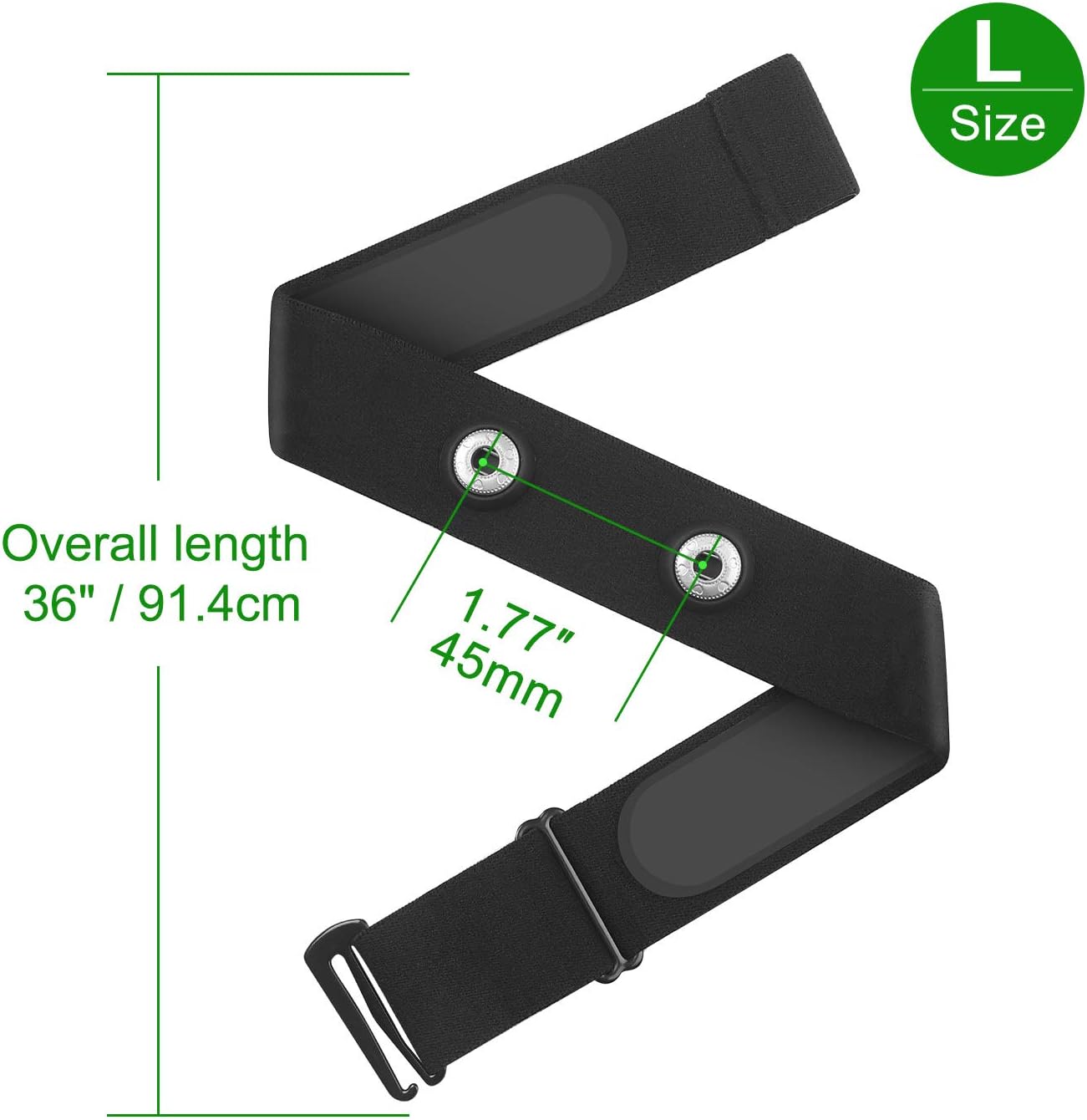 CooSpo Replacement chest strap, adjustable heart rate belt, compatible ...