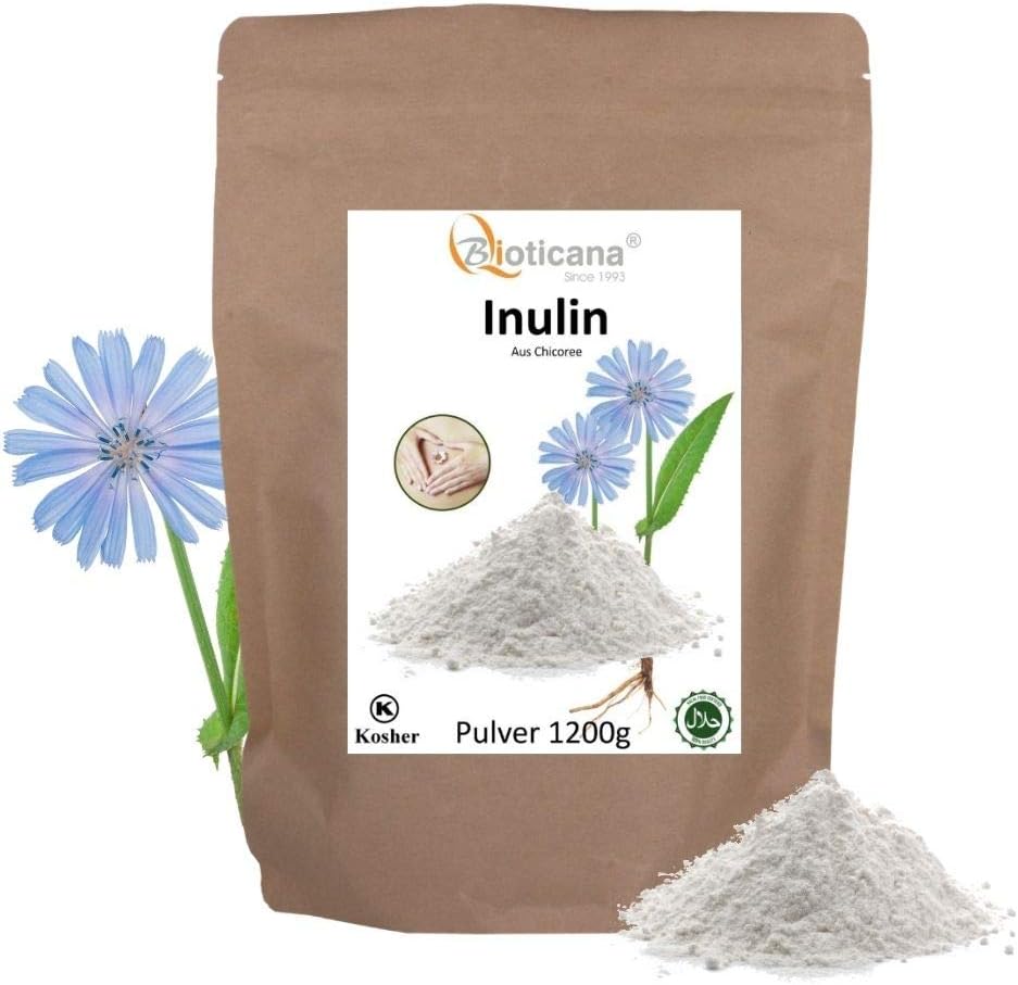 Inulin Pulver - 1200 g (1,2 kg) - aus Chicoree Wurzel - natürliche ...