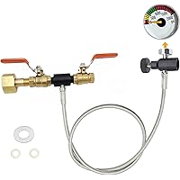 Amazon.com: YUXIVCNE Upgraded Soda CO2 Cylinder Refill Adapter Hose Kit with Big Pressure Gauge ...