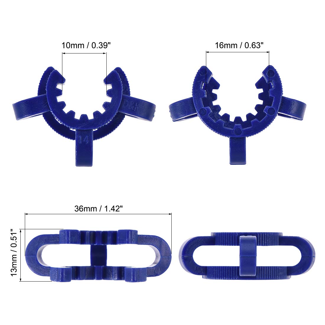 uxcell Lab Joint Clip Plastic Clamp Mounting Clips for 14/20 or 14/35 ...