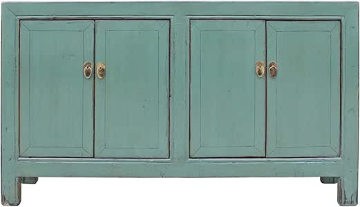 Amazon.com - Distressed Rustic Teal Gray Credenza Sideboard Buffet ...