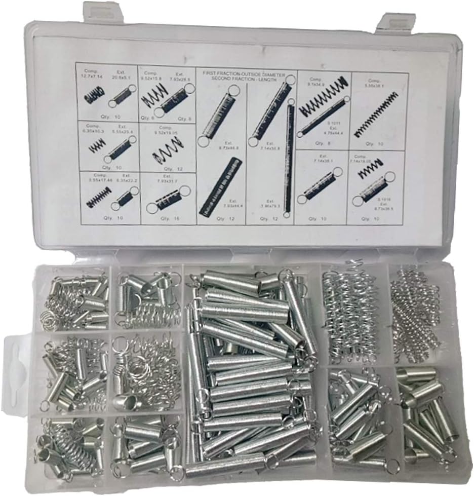 200 PCS Assortment Extension Compression Springs – BigaMart