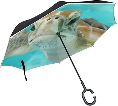 Amazon.com : PNGLLD Sea Turtle Tortoise Marine Animal Inverted Umbrella ...