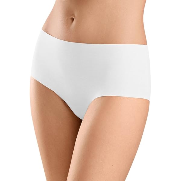 HANRO Women's Invisible Cotton Hi Cut Brief Underwear, White, X