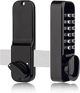 CODACE 100% Mechanical Keyless Entry Door Lock with Keypad Door Knob ...