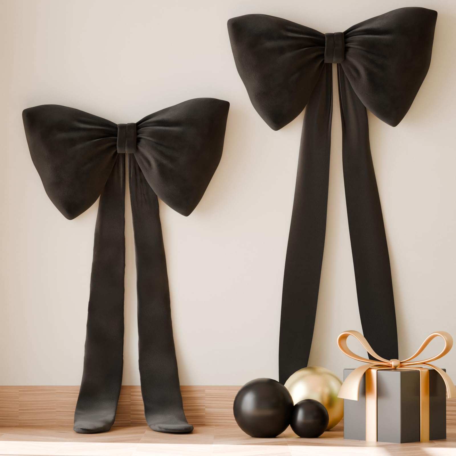 Black Bows Birthday Decorations, 13''×10'' Large Bows for Party ...