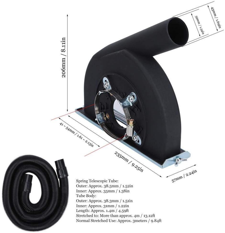 Dust Collecting Guard, Cutting Dust Shroud for Angle Grinder 180/230mm ...