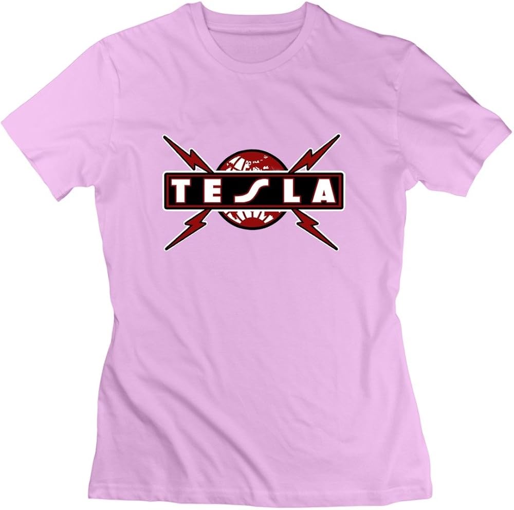 FHY Women's Tesla Band Logo T-shirts X-Large Pink: Amazon.ca: Books