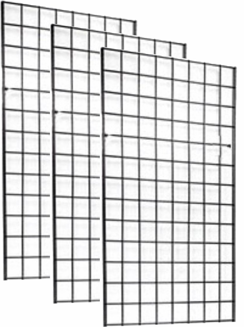 Set of 2 for use with Any existing 2’W Grid or Slat Grid Panels Black ...