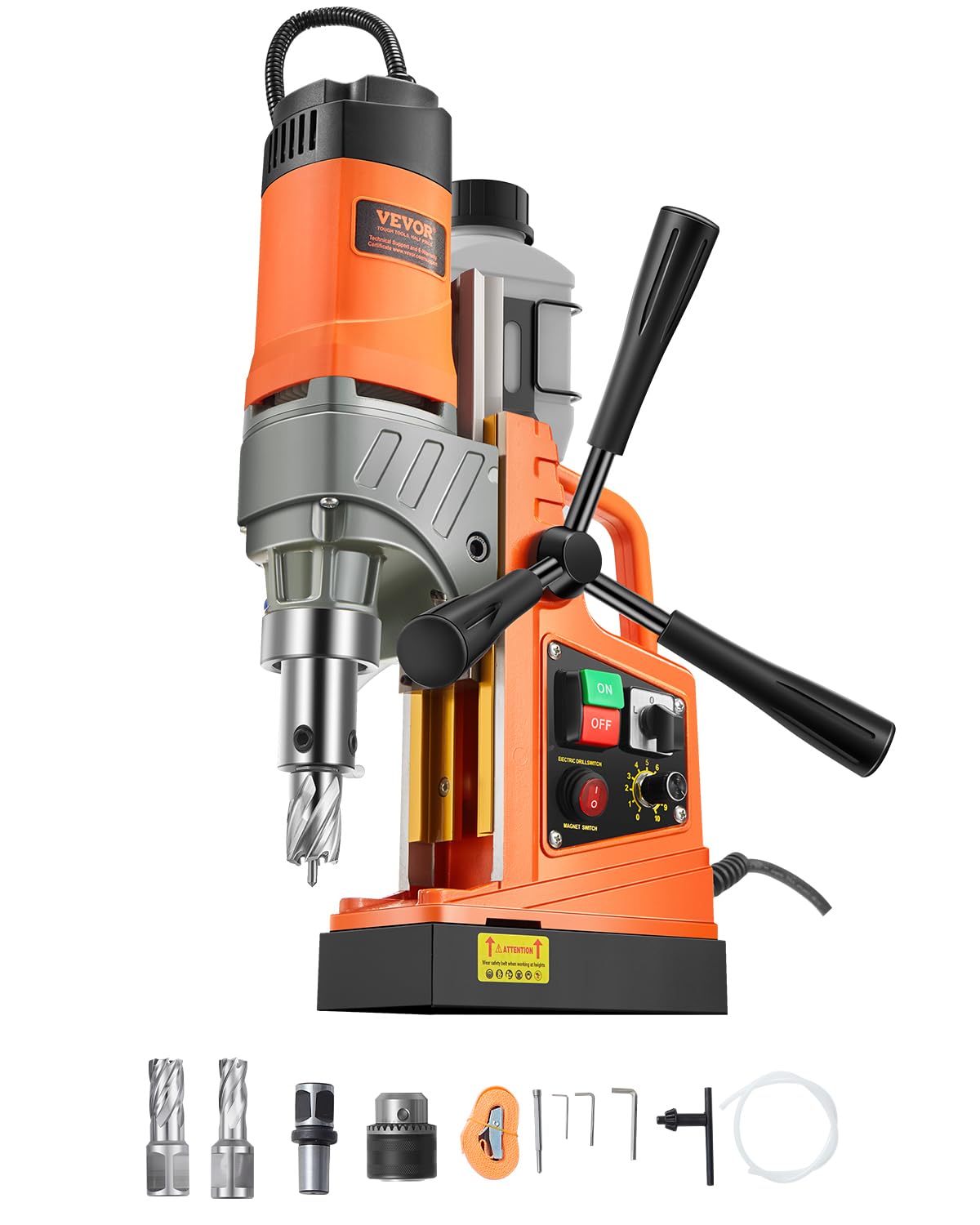 VEVOR Magnetic Drill, 1450W Motor 1.6 in Boring Diameter, 2810 lbf ...